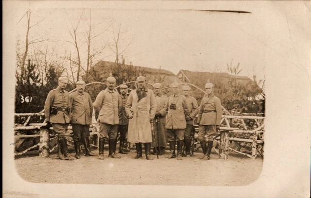 FOTO AK 1.WK /General Gerike im Garten des Kasinos in Sadykierz / Polen ...