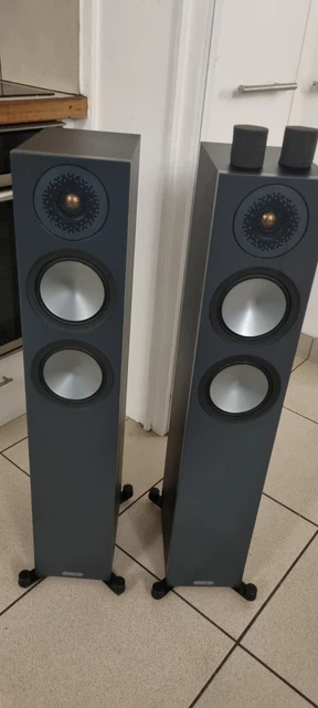 MONITOR AUDIO BRONZE 200 Black Floorstanding Speakers £384.10 - PicClick UK