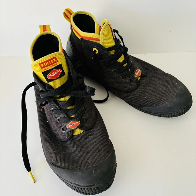 DUNLOP VOLLEY RARE Black High Top Vegemite shoes US Mens 13 $43.00 ...
