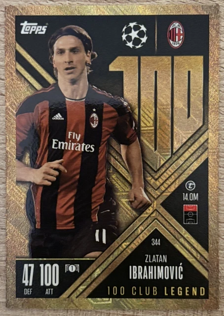 TOPPS MATCH ATTAX Extra 2024-2025 100 Club Legend ZLATAN IBRAHIMOVIC ...