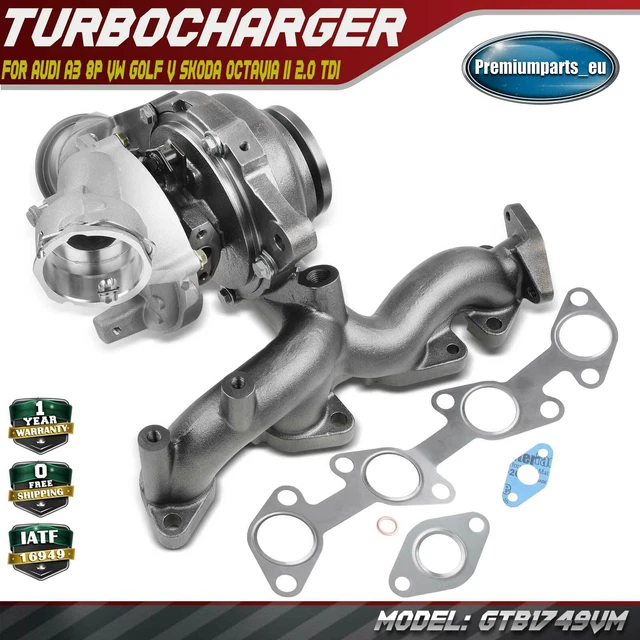 TURBO TURBOCHARGER FOR Audi A3 8P VW Golf V Passat Skoda Octavia II 2L ...