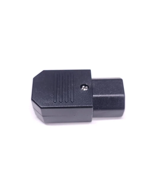 IEC STRAIGHT CABLE Plug Connector C13 C14 10A 250V Black female Plug ...
