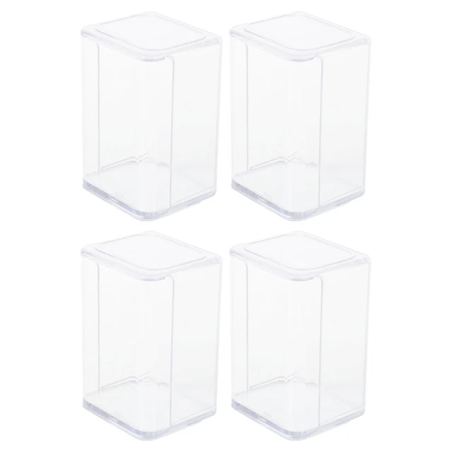 4 PCS STORAGE Boxes Model Display Transparent Easy Clean Case £9.99 ...