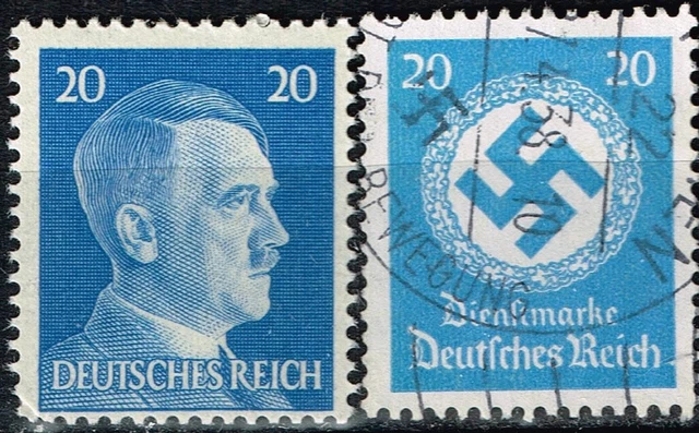 GERMANY WW2 THIRD Reich Symbols Hitler Swastika stamps 1942 blue £4.75 ...