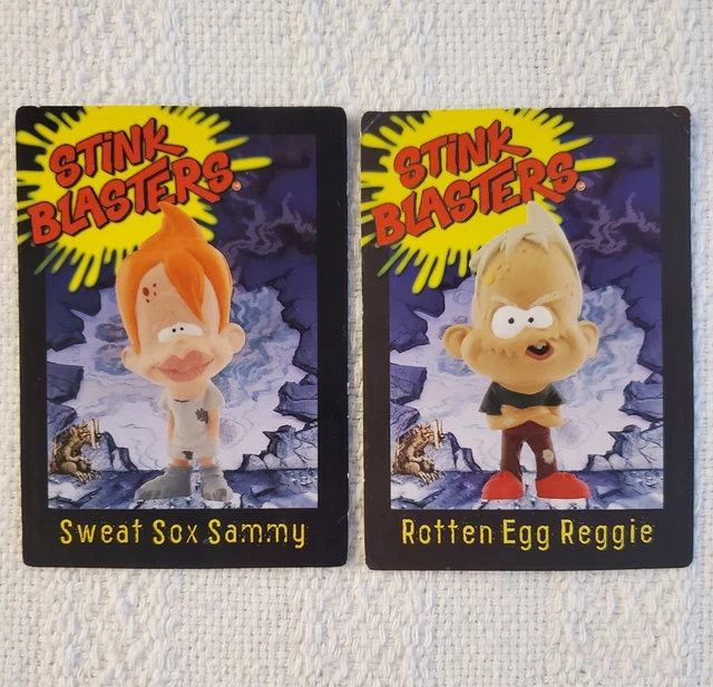 2 STINK BLASTERS Collector Cards Sweat Sox Sammy Rotten Egg Reggie 2002 ...