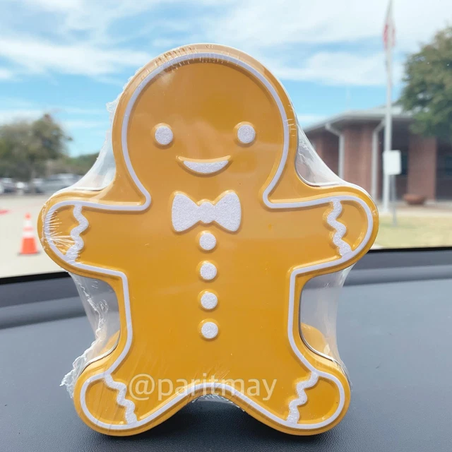 TARGET BULLSEYE CHRISTMAS 2023 Gingerbread Man Tin Cookie Jar 6" x 2 ...