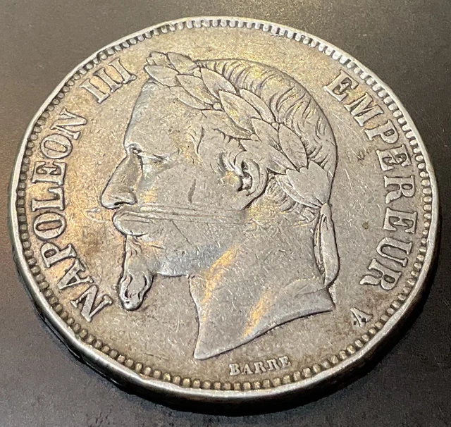 5 FRANCS NAPOLÉON III 1866 A - Tête Laurée - Argent - Rare EUR 650,00 - PicClick FR
