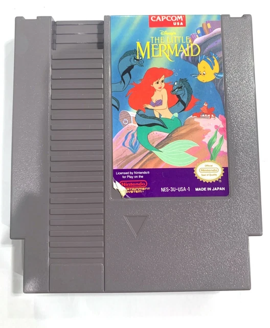 *DISNEY'S THE LITTLE Mermaid ORIGINAL NINTENDO NES GAME Tested WORKING ...