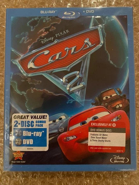 CARS 2 PIXAR Disney Blu-ray DVD OOP Limited Target Slip Cover Bonus ...