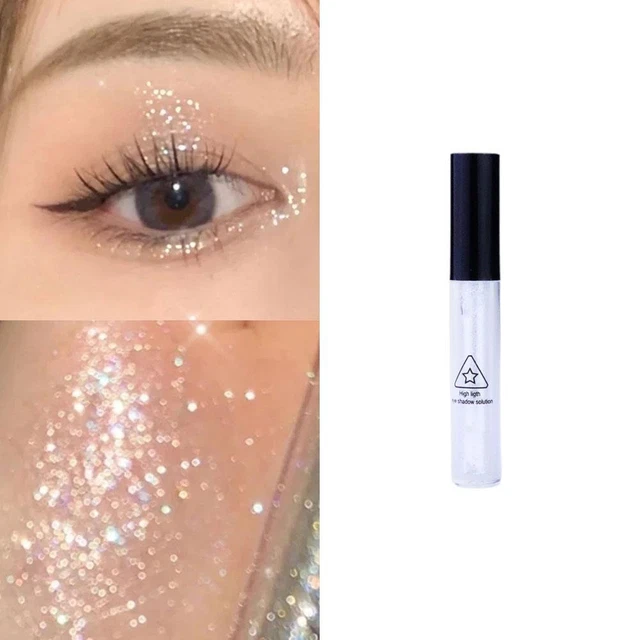GLITTER LIQUID EYESHADOW, Pearl Shine Eye Whitening Eye Shadow Lasting ...