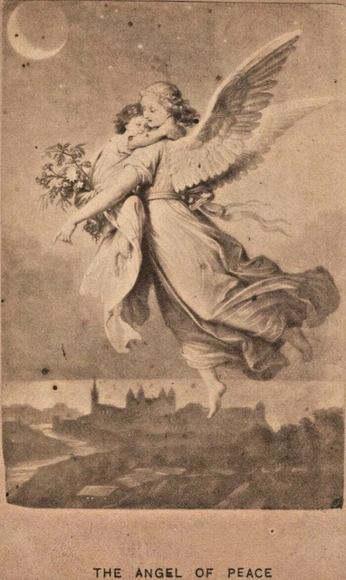 19TH CENTURY BIBLE Bookmark Prayer Card Angel Of Peace 1880's $16.90 ...