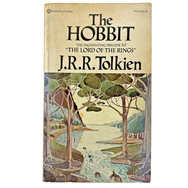 THE HOBBIT J.R.R. Tolkien Lord of the Rings Ballantine VTG 1977 66th ...