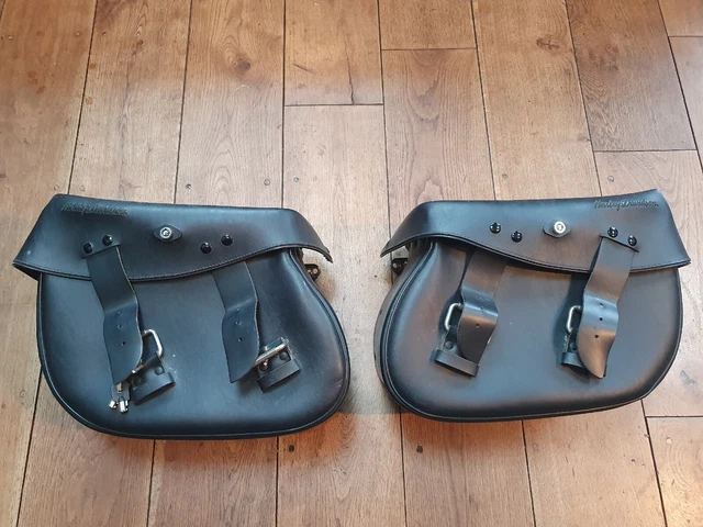GENUINE HARLEY DAVIDSON Lockable Leather Panniers Saddle Bags 91540-00 ...