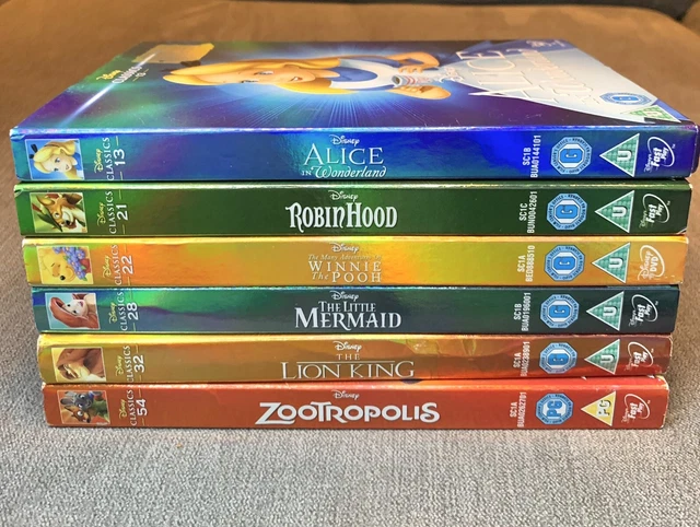 DISNEY CLASSICS DVD Bundle x 6 All With Slip Covers £11.95 - PicClick UK