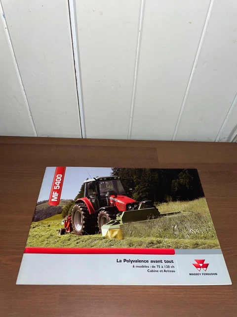 BROCHURE PROSPEKT PROSPECTUS TRACTEUR MASSEY FERGUSON 5400 tractor-john deere-ih EUR 5,99 ...