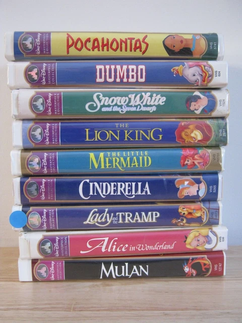 WALT DISNEY MASTERPIECE Collection VHS 9 Movie Lot Clamshell Cases £9. ...