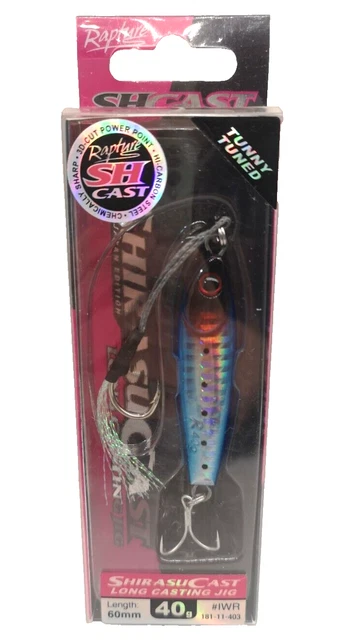 RAPTURE SHIRASU CAST Long casting jig - 40 g - 60 mm - Col. IWR-L827 EUR 8,90 - PicClick FR