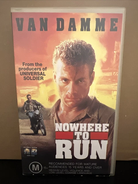 NOWHERE TO RUN (VAN DAMME) - 1993 Roadshow Ent. VHS Issue - Cult Action ...