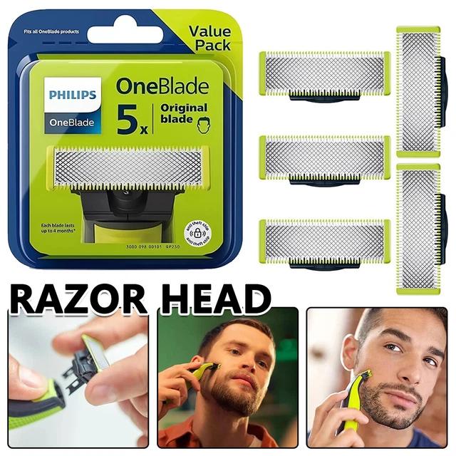 PHILIPS GENUINE ONEBLADE Original Replacement Blades Pack of 5/10 Model ...