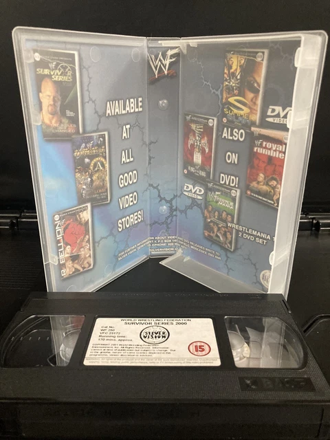 WWF SURVIVOR SERIES (2000) VHS *RARE* WWE WCW TNA AEW pierre froide ...