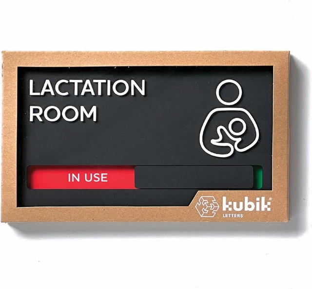 PREMIUM LACTATION ROOM Sign with Slider for Dual Messages Room Status ...