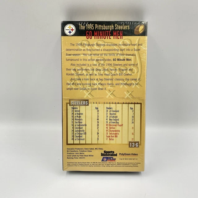95’ PITTSBURGH STEELERS 60 Minute Men Sports Illustrated 1996 Video ...