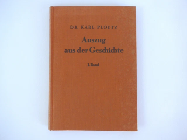AUSZUG AUS DER Geschichte, Dr. Karl Ploetz, Band 1 I EUR 3,59 - PicClick DE