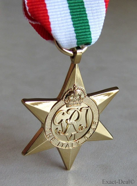 BRITISH & COMMONWEALTH The Italy Star Military Campaign Medal WWII WW2 ...