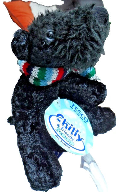 TESCO CHILLY & Friends “Scamp” The Scottie Dog Beanie Plush 28cm, Tags ...