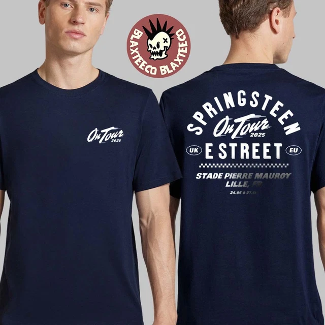 BRUCE SPRINGSTEEN TOUR 2025 Lille France Two Sided Unisex T-Shirt £20. ...