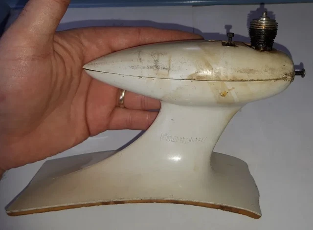 VINTAGE GRAUPNER GLIDER power pod with a COX 049 babybee glow engine ...