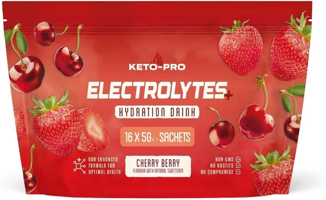 KETO-PRO KETO ELECTROLYTES 80g Electrolyte Powder Sachets for ...