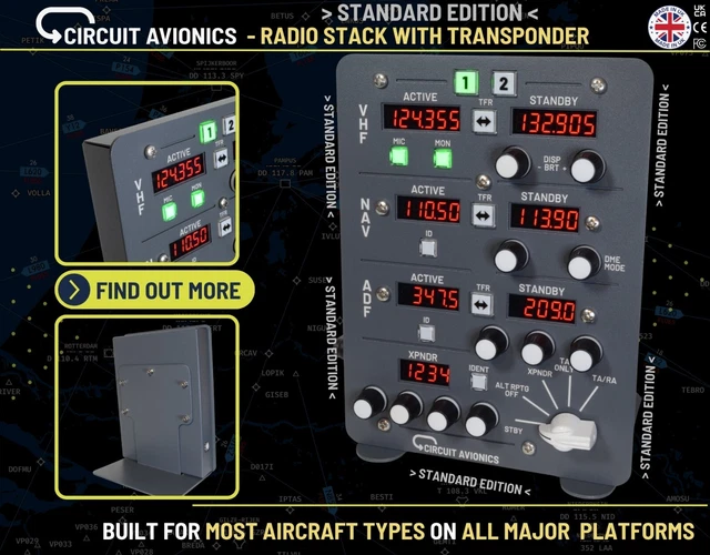 RADIO STACK WITH Transponder for Flight Simulator (STANDARD EDITION) £ ...