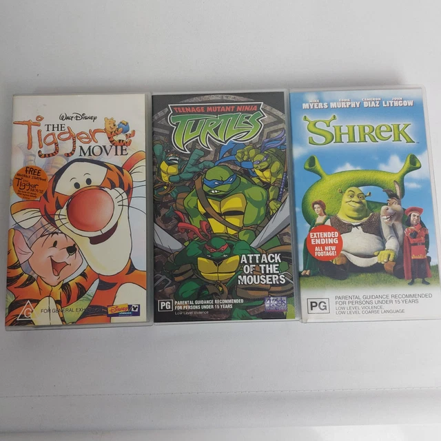 SHREK THE TIGGER Movie TMNT VHS Video Tapes Bundle EUR 15,01 - PicClick FR