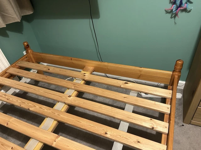 PINE WOOD DOUBLE Bed Frame £31.90 - PicClick UK