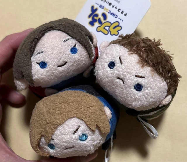 CAPCOM CAPKORON BIOHAZARD Plush Trio Chris Redfield Leon Kennedy Claire ...