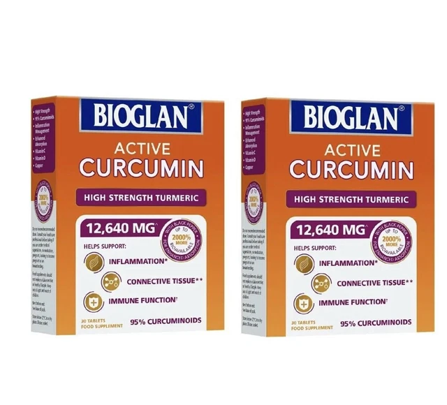 X2 BIOGLAN ACTIVE (12640 Mg) Curcumin High Strength Turmeric Tablet ...