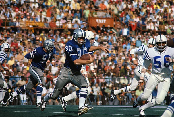 SUPER BOWL V Dallas Cowboys Dan Reeves In Action Football Nfl 1971 OLD ...