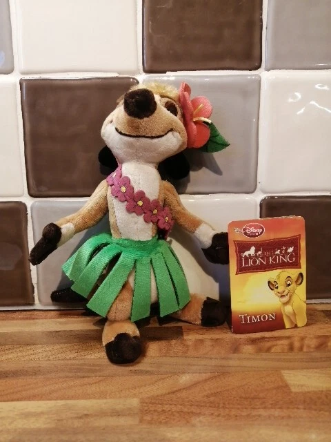 DISNEY STORE EXCLUSIVE The Lion King 8" Hula Timon Plush - With Tag £9. ...