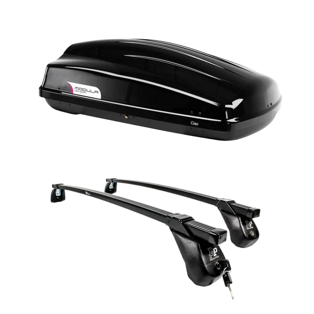 HEAVY DUTY LOCKABLE Roof Rack & Roof Box 340L For Renault MEGANE MK1 ...