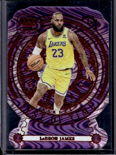 2023-24 CROWN ROYALE LeBron James Red Test Of Time Die Cut #08/49 ...