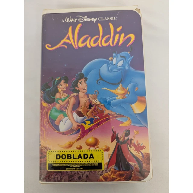 WALT DISNEY CLASSIC Aladdin Doblada Spanish VHS Tape The Classics 1992 ...