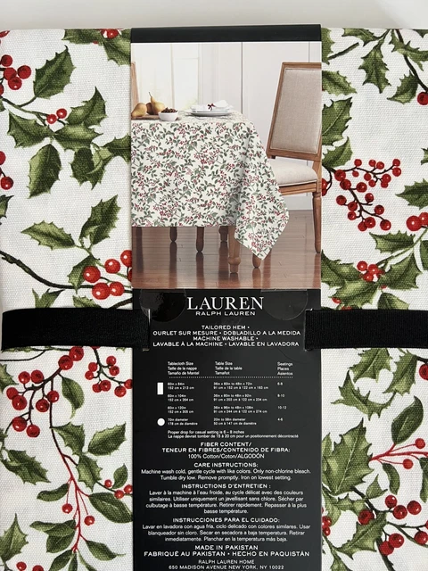 RALPH LAUREN CHRISTMAS TABLECLOTH 60 x 104 inch £28.77 - PicClick UK