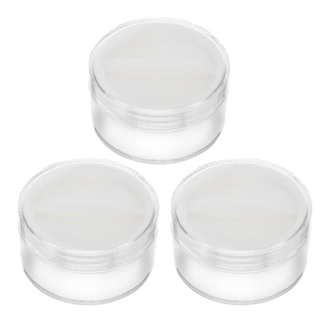 SET OF 3 Mini Loose Powder Container Travel Bottle Cosmetic Case £33.55 ...