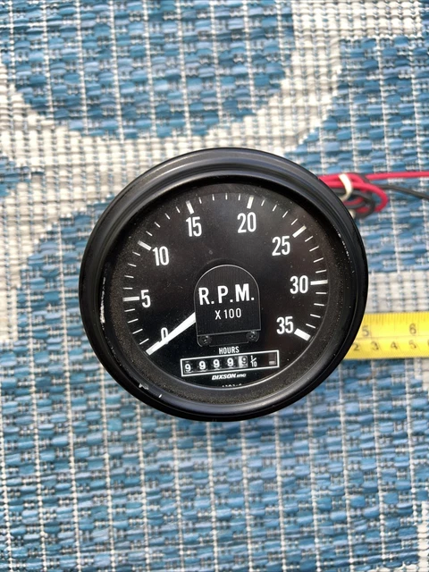 AMETEK / DIXON USA Engine Tachometer Hour meter, 3500 X 100 RPM 49383 ...