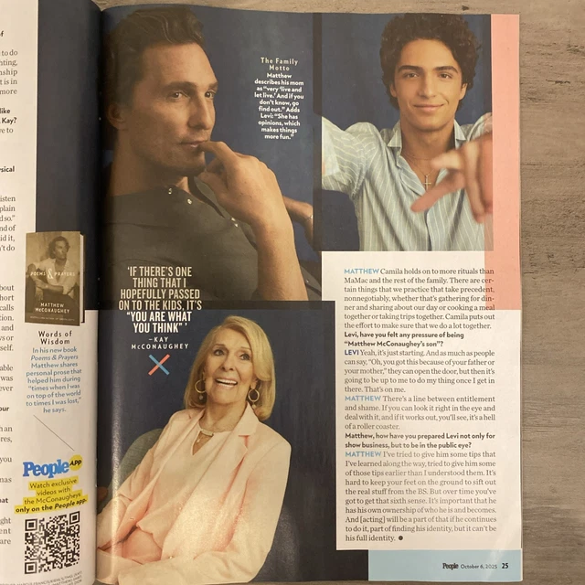 PEOPLE MAGAZINE OCTOBER 6 2025 ROBERT REDFORD Matthew McConaughey ...