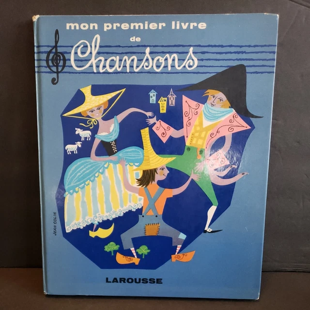 VNTG FRENCH CHILDRENS Music Book Mon Premier Livre De Chansons W/2 ...