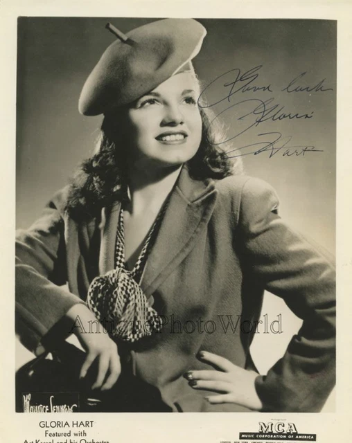 GLORIA HART JAZZ Singer En Boina Arte Kassel Orchestra Mano Firmado ...