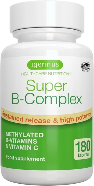 IGENNUS SUPER B-COMPLEX - High Absorption Methylated B Vitamins, Clean ...