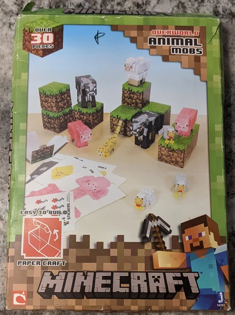 MOJANG MINECRAFT PAPERCRAFT Overworld Animal Mobs over 30 pcs, nearly ...